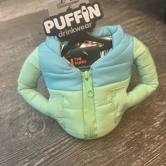 Puffin | Other | Puffin Drinkwear Puffy Beverage Jacket Blue And Green ...